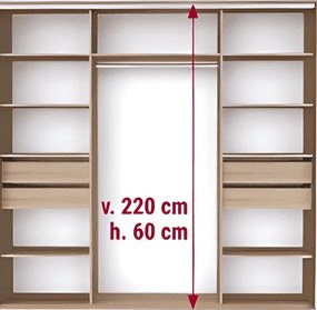 Dvoudveřová šatní skříň ONYX (na výběr více variant)