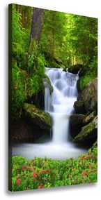 Wallmuralia Vertikální Foto obraz na plátně Vodopád v lese 50x100