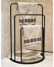 Bathroom Solutions Stojan na ručníky 49,5 x 75 cm kov černý - Default Title