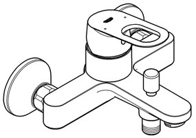 GROHE 23341000 - Vanová baterie BAULOOP DN 15 lesklý chrom