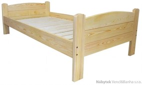 dřevěná dvoulůžková postel z masivního dřeva Lozanna chalup