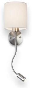RENDL R10580 VERSA LED nástěnná lampa, kombinovaná bílá matný nikl