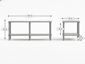 TV stolek SOLE 120 cm, bílá