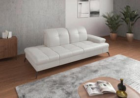 XXXLutz LENOŠKA, textil, kůže, bílá Sit & More - Online Only sedačky - 00014401179X