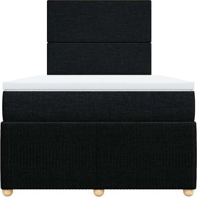 Box spring postel s matrací černá 120x200 cm textil 3292018