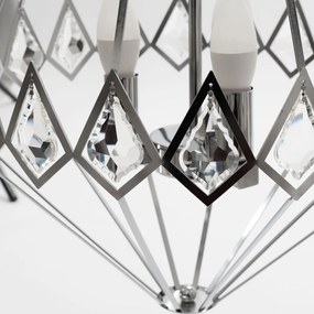 Toolight Diamantová křišťálová závěsná lampa APP767-3CP