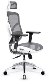 Ergonomická židle DIABLO V-BASIC: bílo-šedá Diablochairs