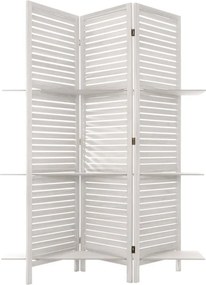 Bílý skládací paraván z MDF, WHITE SCREEN, 120x170 cm