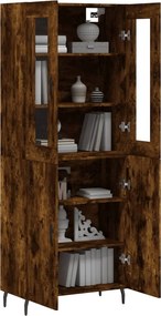 Skříň highboard kouřový dub 69,5 x 34 x 180 cm kompozitní dřevo 3198230