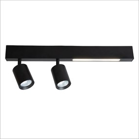 Stropní svítidlo Magnet, 2x černé kovové stínítko + 1x LED 5W, b