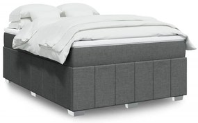Box spring postel s matrací tmavě šedá 160x200 cm textil 3285485