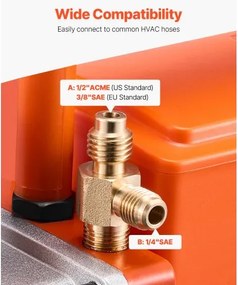 vakuové čerpadlo 170 l/min HVAC 2stupňové rotační lamelové Včetně oleje