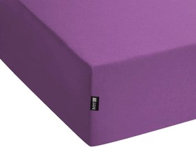 Bavlněné prostěradlo 160 x 200 cm fialové JANBU Beliani