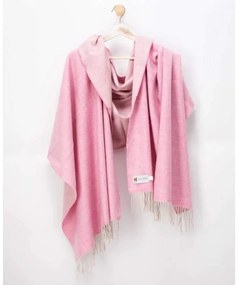 Pashmina / wrap z jemné Merino vlny Candy Pink Oyster 200x76 cm - John Hanly