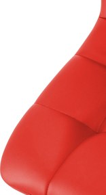 Sada 4 jídelních židlí Antibes umělá kůže – červená