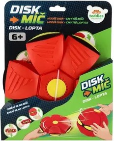 TEDDIES DiskMíč 22 cm červená / Sportovní hračka / Plast / 6+