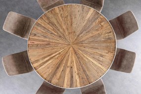 Kulatý jídelní stůl Shark 140 cm teak