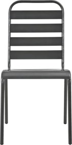 vidaXL Zahradní židle 4 ks laťkové provedení ocel tmavě šedé [310155]