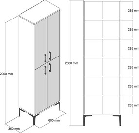 Skříň Berlin Walnut and Anthracite