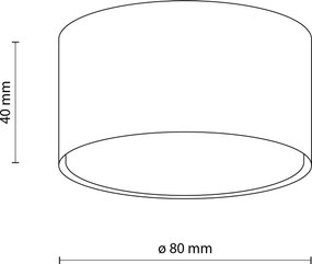 TK Lighting Černé stropní svítidlo Top 80mm pro žárovku GX53 TK6241