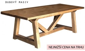 Stará Krása – Ruční výroba Dubové jídelní stoly 76 x 190 x 90 cm