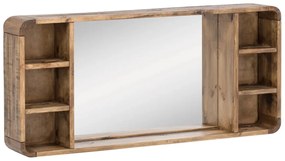 furniture-nabytek.cz - Masivní koupelnové zrcadlo Dingora II z recyklované borovice, lakované, přírodní – 130×60 cm