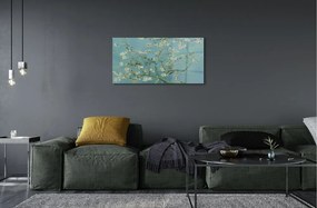Obraz na skle Art mandlové květy 125x50 cm