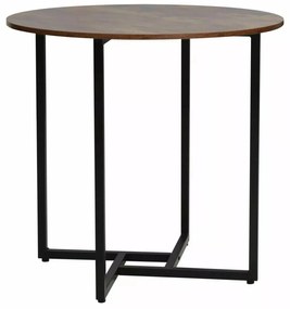 Kulatý jídelní stůl ALTO II 80 cm, dekor rustikálně hnědá
