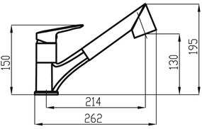 Novaservis - Dřezová baterie s vytahovací sprškou METALIA lesklý chrom