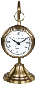 Mosazné antik závěsné stolní hodiny Clock Works  – 11*30 cm / 1*AA
