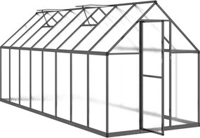 Skleník s podkladovým rámem antracitový 445x169x195 cm hliník 3266334