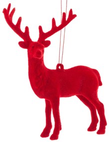 Vánoční dekorace jelen červený 146004