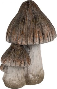Béžovo-hnědá keramická dekorace houby Mushroom - 10*8*13 cm