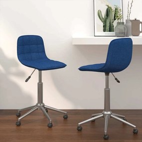 vidaXL Otočné jídelní židle 2 ks textil [334094] Barva: Modrá