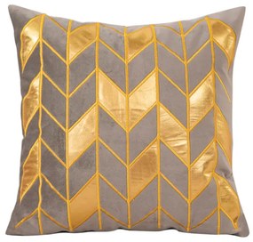 Luxusní povlak na polštář se zlatými prvky Barva: Šedá, Motiv: A šipky