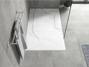 Mexen Hugo, obdélníková sprchová vanička, SMC, 150x80cm, imitace kamene – bílá, 42158015