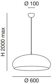 Fabas 3161-45-251 Lodge, tmavě hnědé hliníkové svítidlo 1xE27, průměr 60cm
