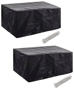 Plachty na zahradní nábytek 2 ks polyratan 10 oček 240 x 140 cm 279123