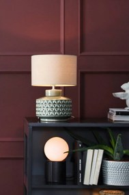 Šedá/béžová keramická stolní lampa (výška 35 cm) Monica – Jotex