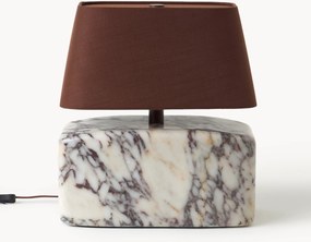 Stolní lampa's mramorovou podstavou Calacatta Viola Maleo