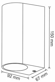 Venkovní nástěnné svítidlo BOSTON 2xGU10/35W/230V IP44