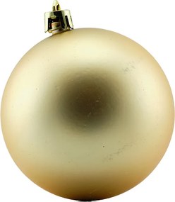Sada vánočních ozdob zlatá 8 cm plastové baňky, 4× vrásková, 4× matná, 4× glitter, balení 16 ks