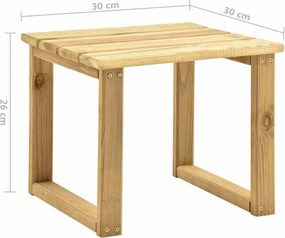 Stolek k zahradní posteli 30 x 30 x 26 cm impregnovaná borovice 315394