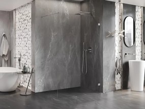Mexen Lunar sprchová stěna pravá 70 x 200 cm, 8mm čiré sklo, chromová, 830-070-000-01-00-P