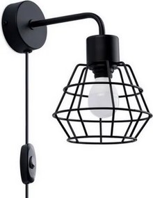 Nástěnné svítidlo SOLLUX SUBA černé E27 1x15W bez žárovky SL.1164