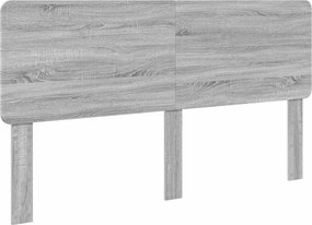 Rám postele s čelo Šedá Sonoma 200 x 200 cm Inženýrské dřevo 3412565