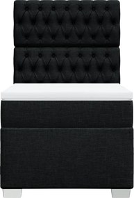 Box spring postel s matrací černá 90x190 cm textil 3290352