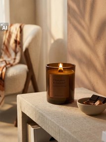 Sinsay - Vonná svíčka s přídavkem sójového vosku Chocolate & Carmel - béžová