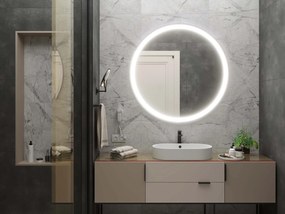 Kulaté zrcadlo do koupelny s LED osvětlením C1 premium