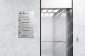 ACCEPT Hlavní orientační tabule ACS 011 (612 x 1031 mm) - stříbrná tabule